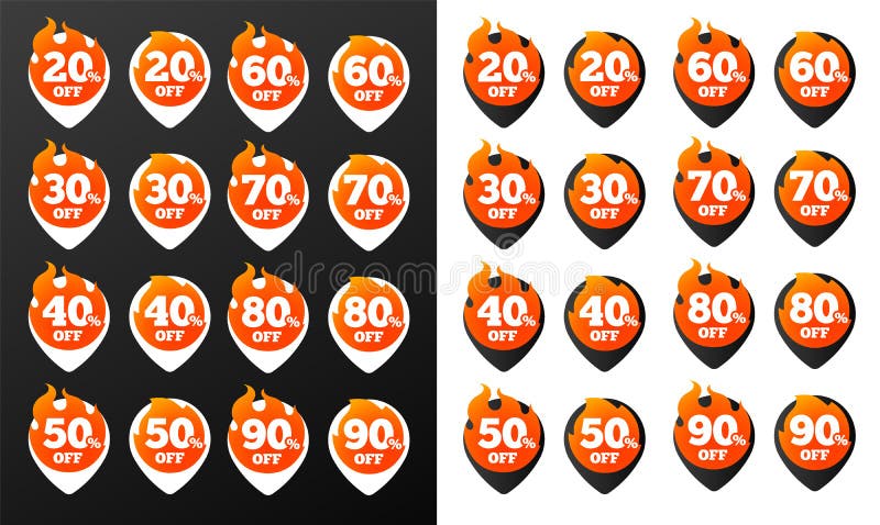 Hot Discount Burning Pins. Black and White Versions, 32 Variations ...