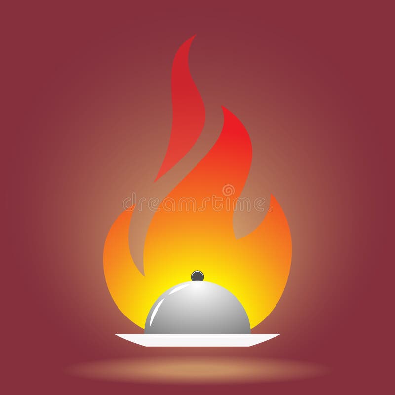 Hot Dish stock vector. Illustration of serving, symbol - 110551863
