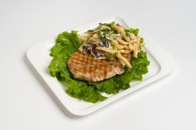 Hot Dish on White Background Stock Photo - Image of fish, gourmet: 88465662