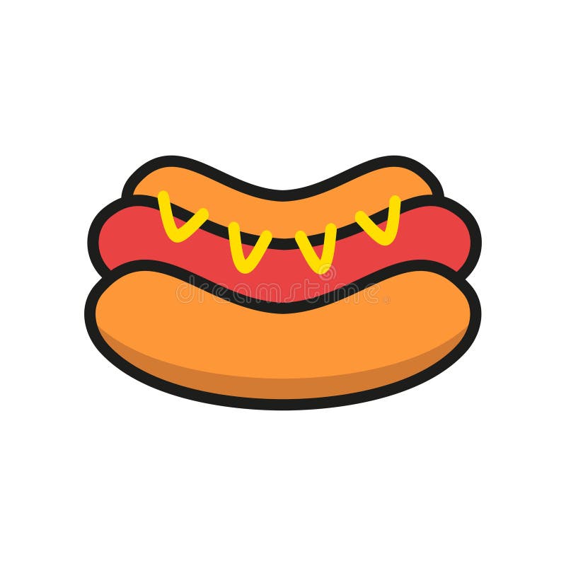 Hot Dog Icon Vector Basic Design Simple and Modern Stock Vector ...