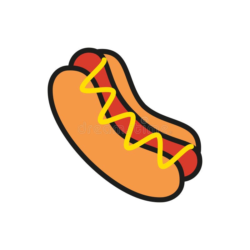 Hot Dog Icon Vector Basic Design Simple and Modern Stock Vector - Illustration of design, cheese ...