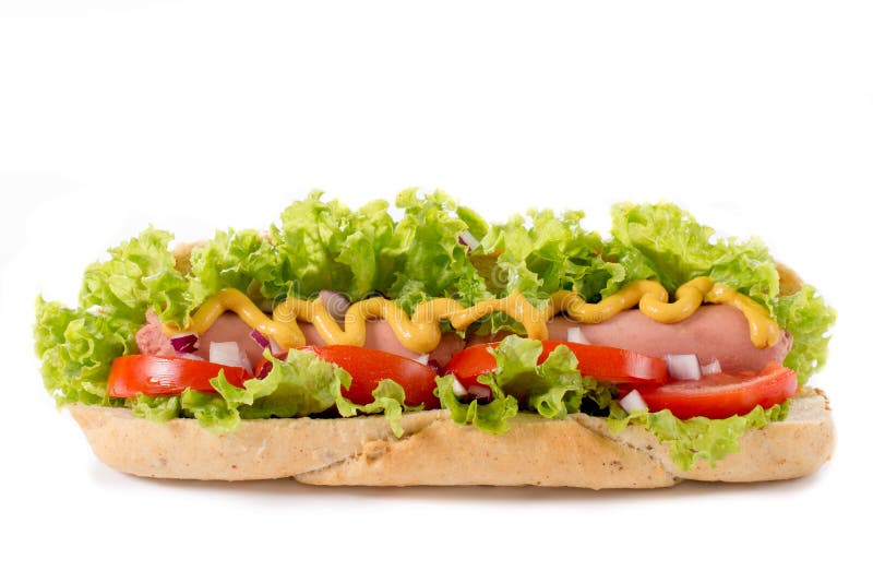Hot dog isolated stock image. Image of isolated, chicken - 43783151
