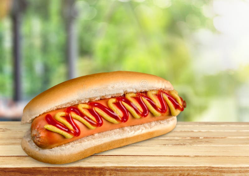 Hot Dog stock photo. Image of horizontal, view, unhealthy - 61464606
