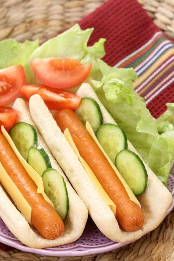 Hot dogs stock photo. Image of junk, vegetable, hungry - 6959640