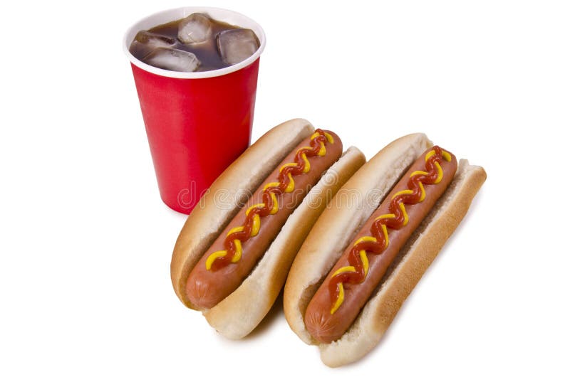 Hot dogs and cola stock image. Image of eating, barbecue - 27327505