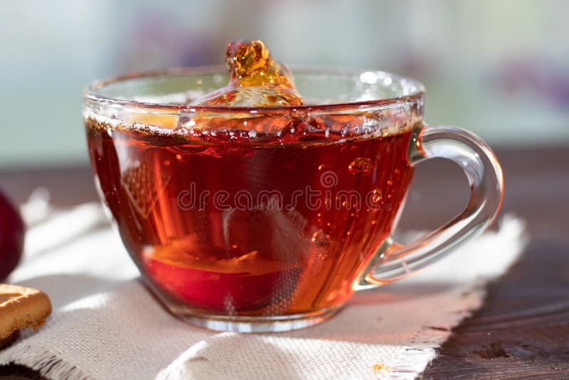 Hot Drink. Hot Fruit Tea in with Plums Stock Photo - Image of sandwich ...