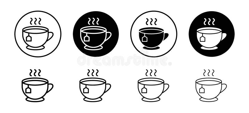 Hot Drinks Vector Icon Set Collection. Hot Drinks Outline Flat Icon ...