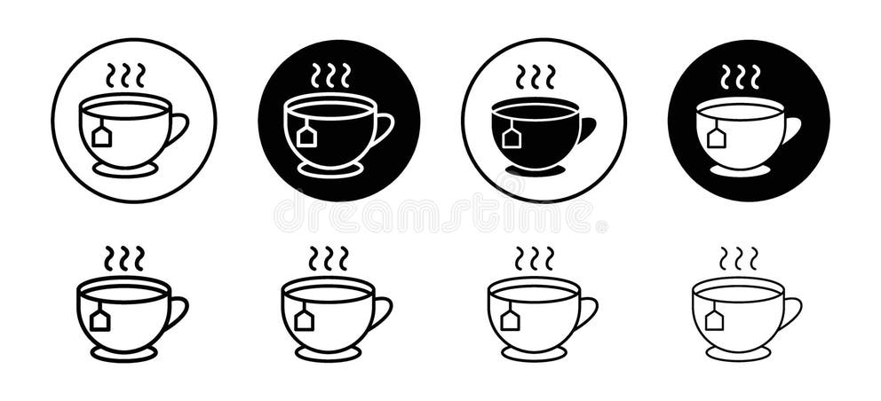 Hot Drinks Vector Icon Set Collection. Hot Drinks Outline Flat Icon ...