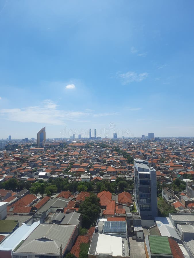 Hot and Dry Surabaya City Skyline Stock Photo - Image of surabaya ...