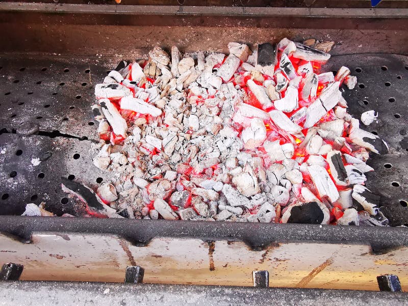 Hot Embers Inside the Barbecue Stock Image - Image of coal, inside ...