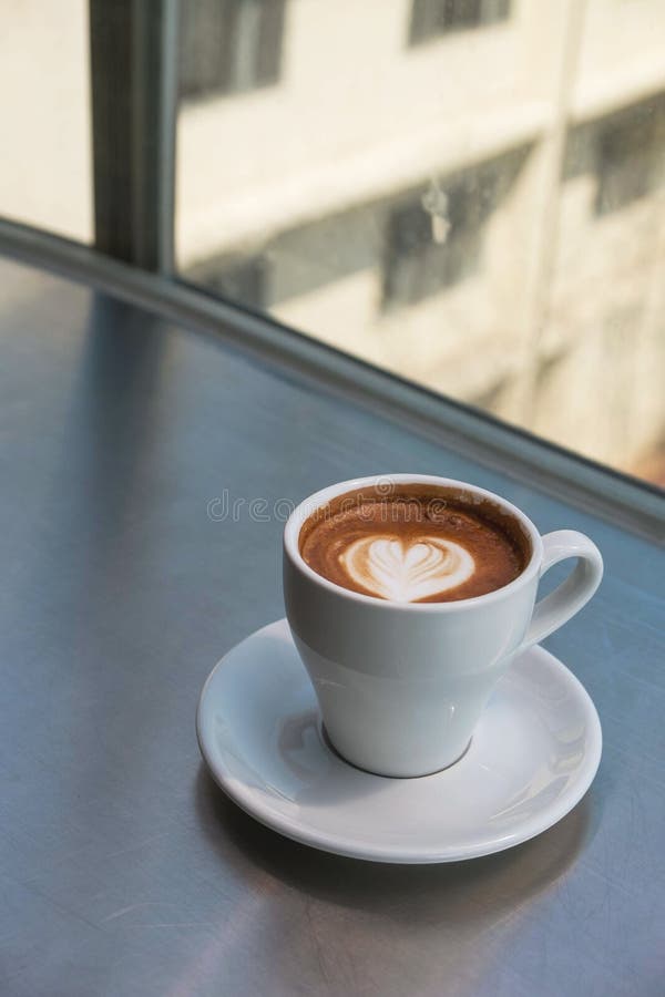 Hot espresso coffee stock photo. Image of foam, latte - 147279240