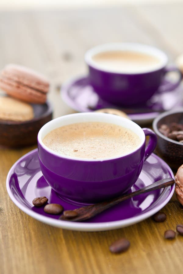 Hot Espresso and French Macaroons Stock Photo - Image of espresso ...