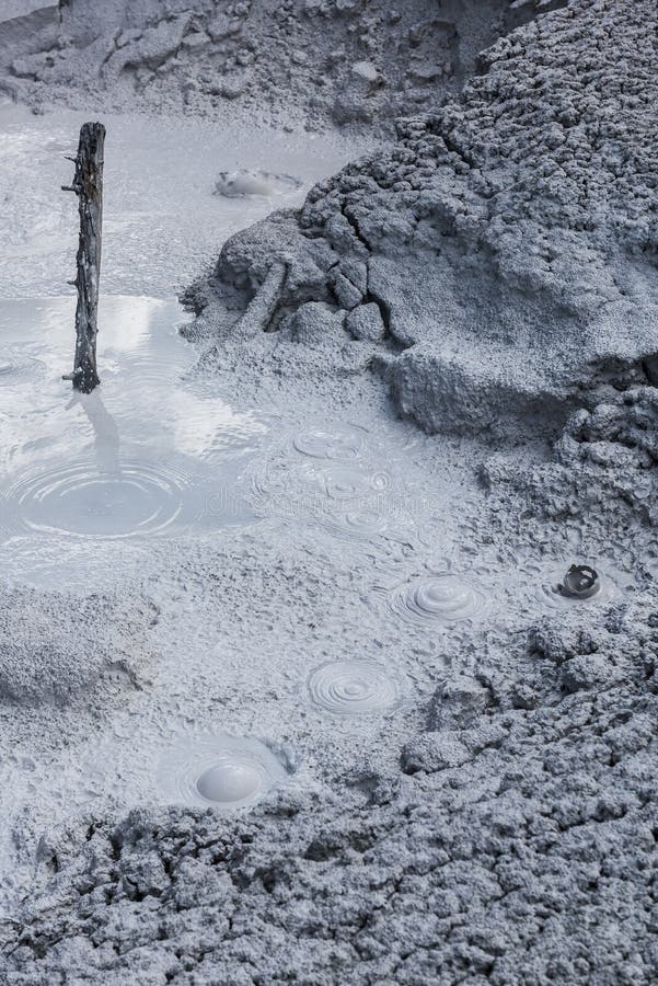 Hot Exploding Mud in Yellowstone Stock Photo - Image of geothermal ...