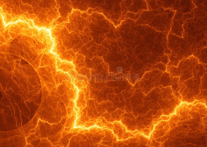Orange Lightning Background