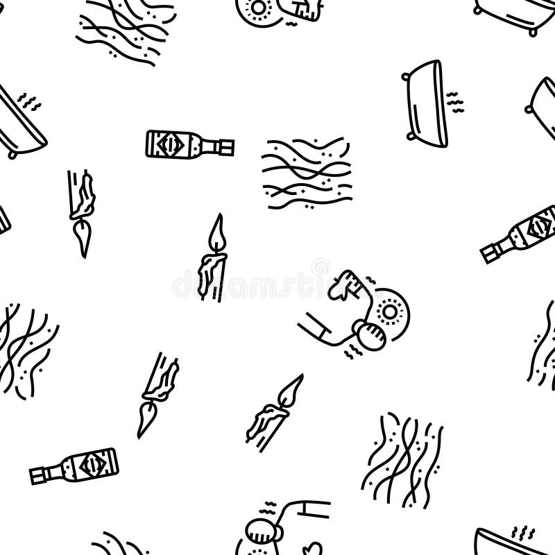 Hot Fire Lable Flame Tag Vector Seamless Pattern Stock Vector ...