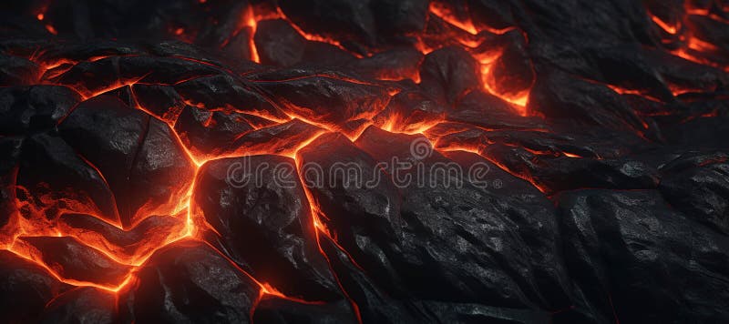 Hot Fire Lava Rocks Background Stock Illustration - Illustration of ...