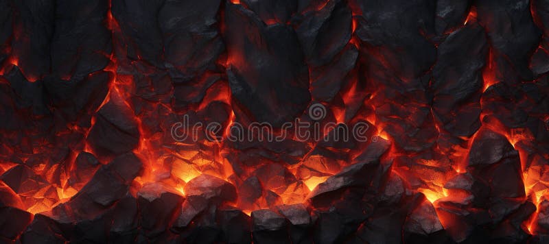 Hot Fire Lava Rocks Background Stock Illustration - Illustration of ...
