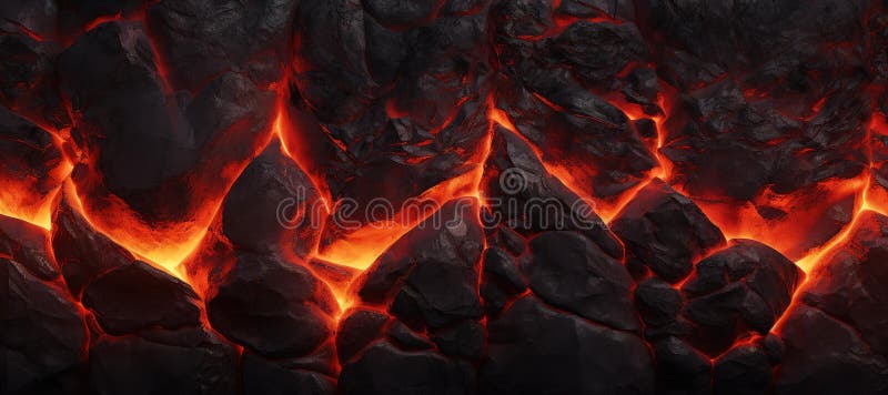 Hot Fire Lava Rocks Background Stock Illustration - Illustration of ...