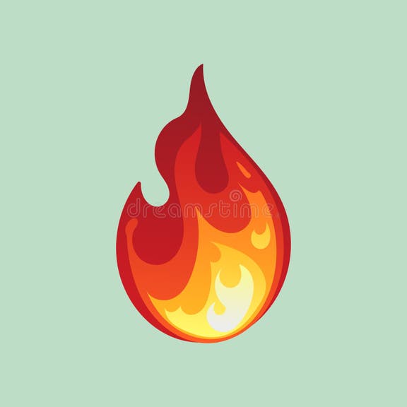 Hot Fire Vector Illustration Icon Blazing Fire Icon Stock Vector ...