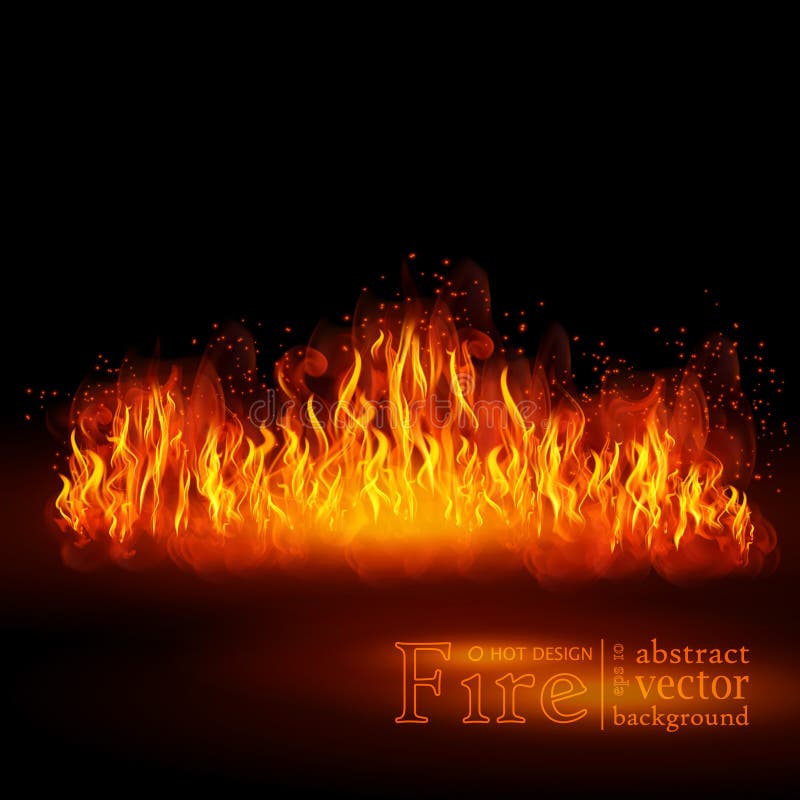 Hot Fire. Vector Realistic Elements Set for Design Stock Vector ...