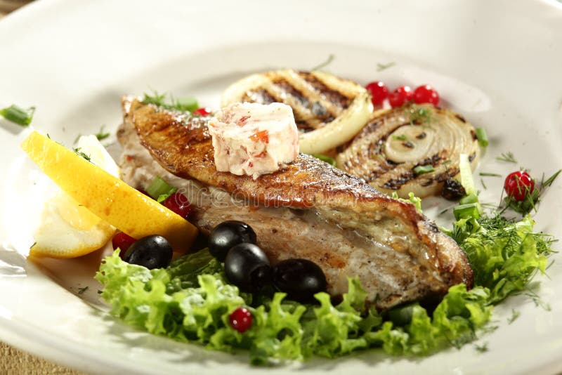 Hot fish stock image. Image of pork, fast, green, dining - 25859881