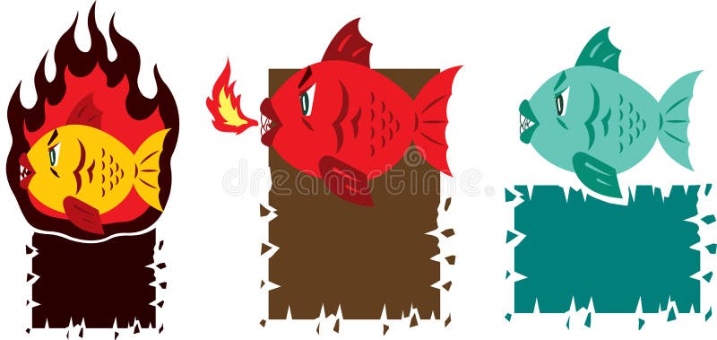 Hot fish cartoon stock vector. Illustration of meat, eater - 36962765