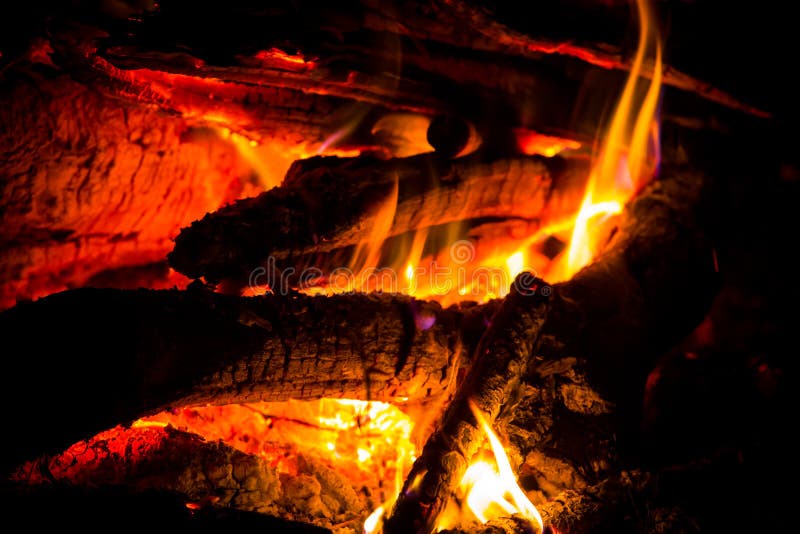 Hot flame of fire stock photo. Image of dark, campfire - 78387782