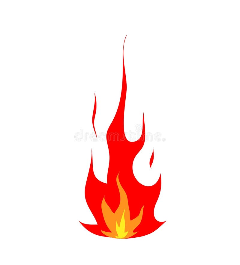 Hot Flame Fire Burning Icon Stock Vector - Illustration of destroy ...