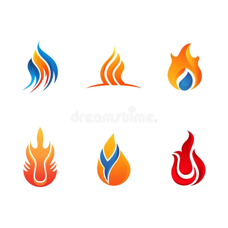 Hot Flame Fire Vector Icon Illustration Stock Vector - Illustration of ...