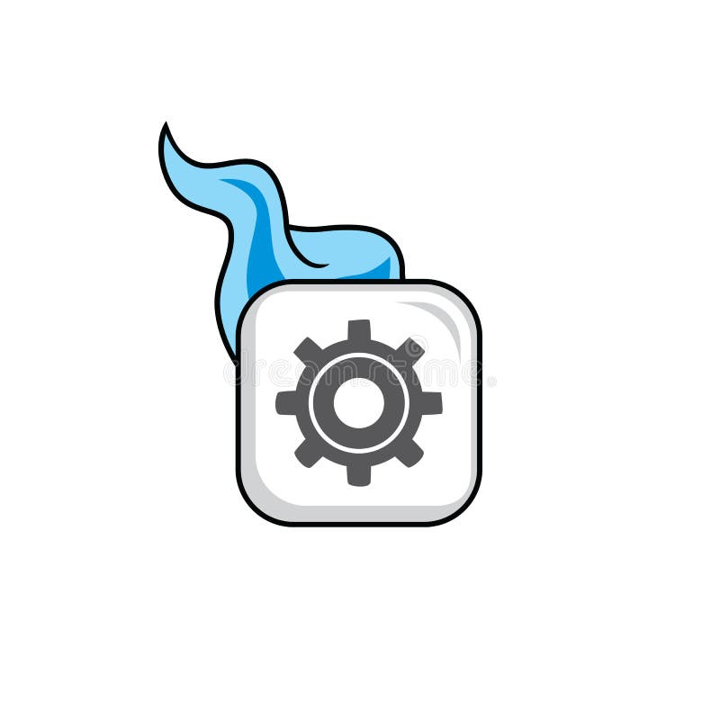 Hot Flame Icon Button Theme Art Stock Vector - Illustration of button ...