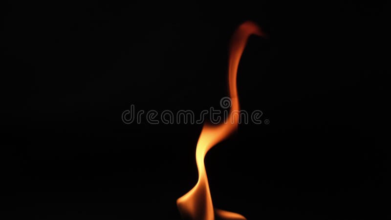 Hot Flames on a Black Background. Beautiful Flame of Fire in the Dark ...