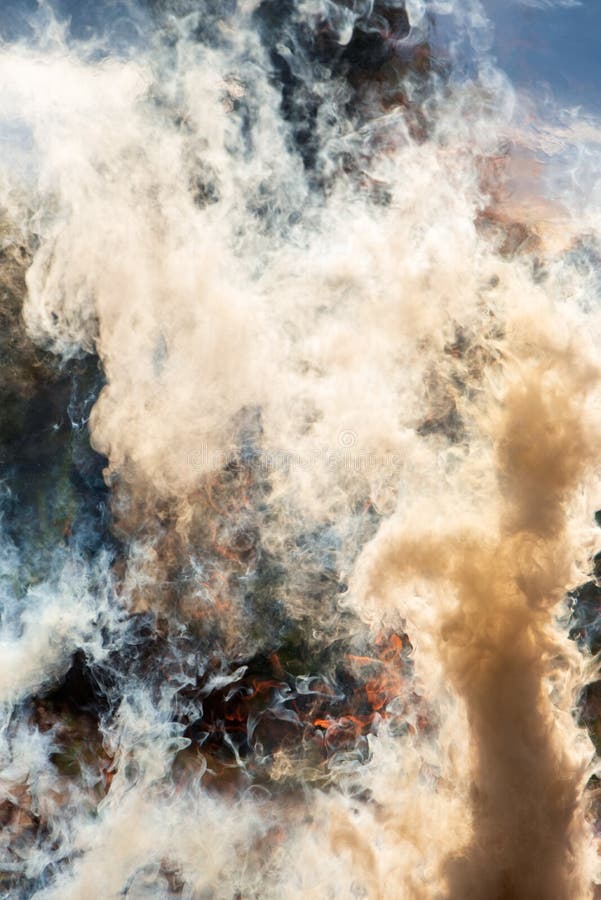 Flames and Smoke, Fire Background Stock Image - Image of closeup ...