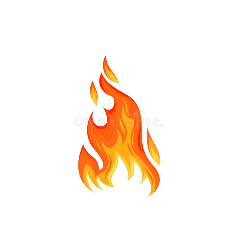Hot flaming element stock vector. Illustration of fiery - 230357283