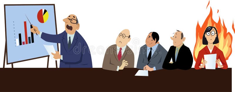 Hot flash at work stock vector. Illustration of middle - 176173954