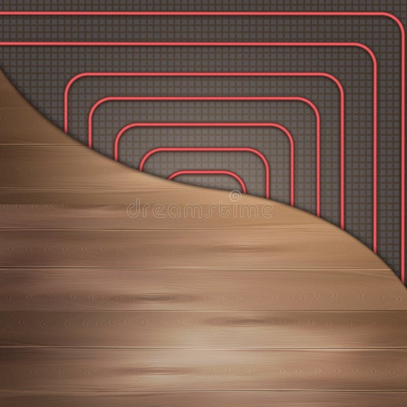 Hot Floor Heating Background Stock Vector - Illustration of house ...