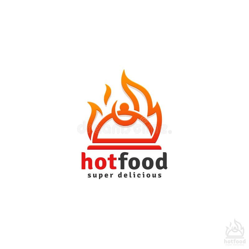 Hot Food Logo Template stock vector. Illustration of grilled - 210348624
