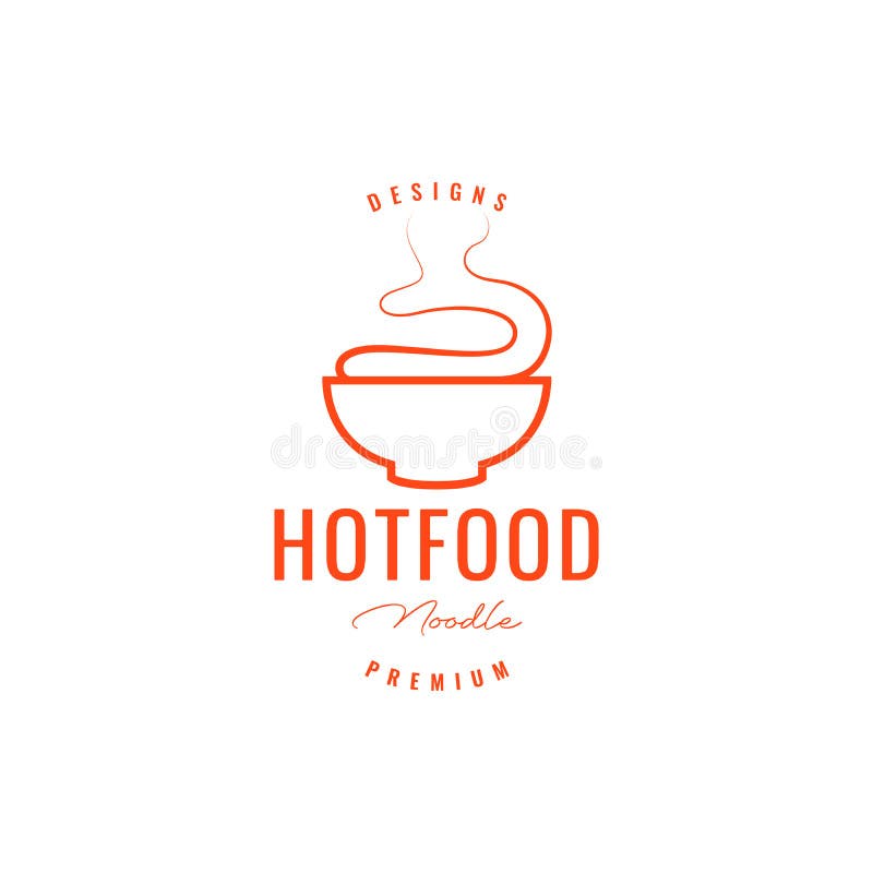 Hot Food Soup Bowl Logo Design Vector Stock Vector - Illustration of ...