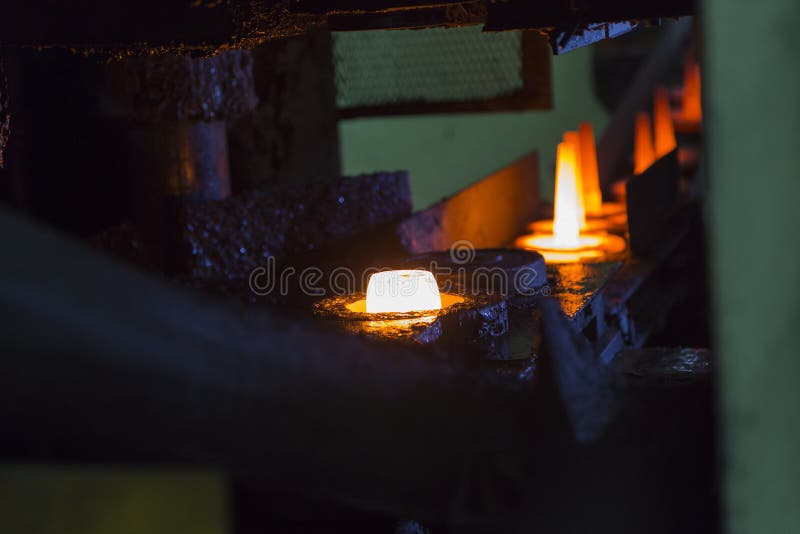 Hot Forging Part in Production Line Stock Photo - Image of steel ...