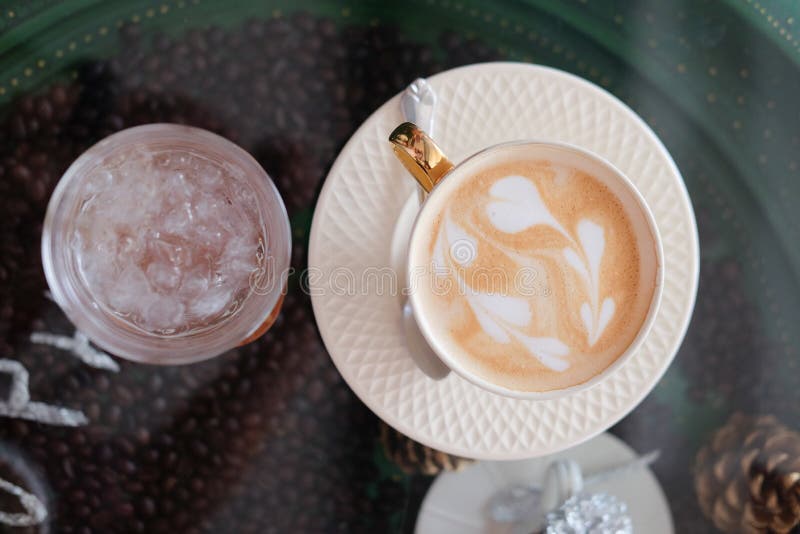 Hot Fresh Coffee in White Cup Stock Photo - Image of sugar, milk: 90944022