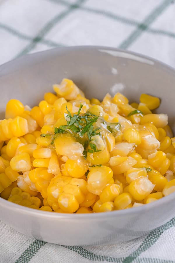 Honey Basil Garlic Butter Corn Stock Image - Image of natural, eating ...