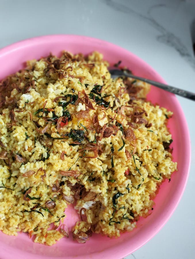 Hot Fried Rice for Breakfast Stock Image - Image of fruit, morning ...