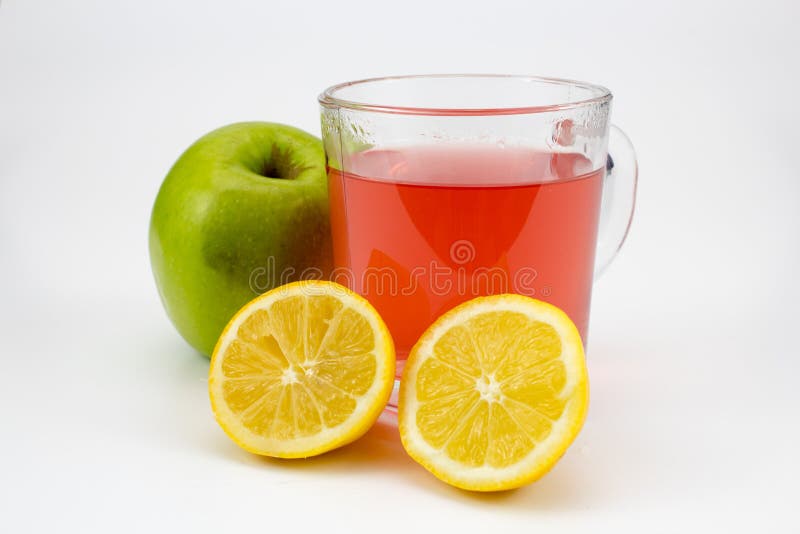 Hot Fruit Tea with Apple and Lemons Stock Photo - Image of fresh ...