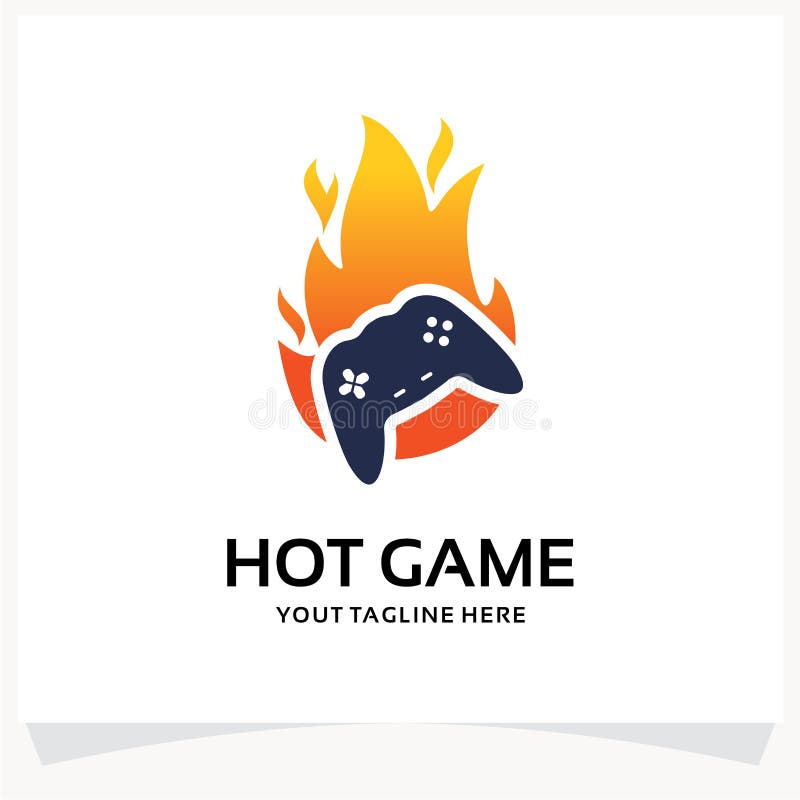 Hot Game Fire Logo Design Template Inspiration Stock Vector ...