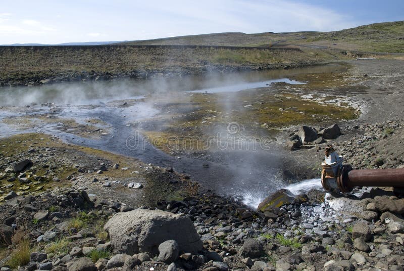 Hot geothermal water stock image. Image of travel, hose - 15841089
