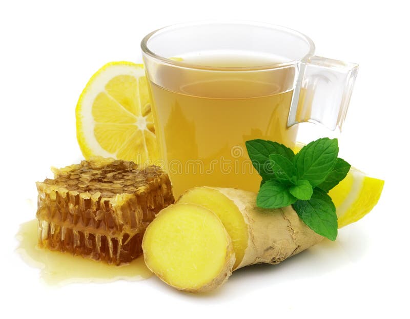 Hot ginger tea stock image. Image of nature, citrus, brown - 16349971