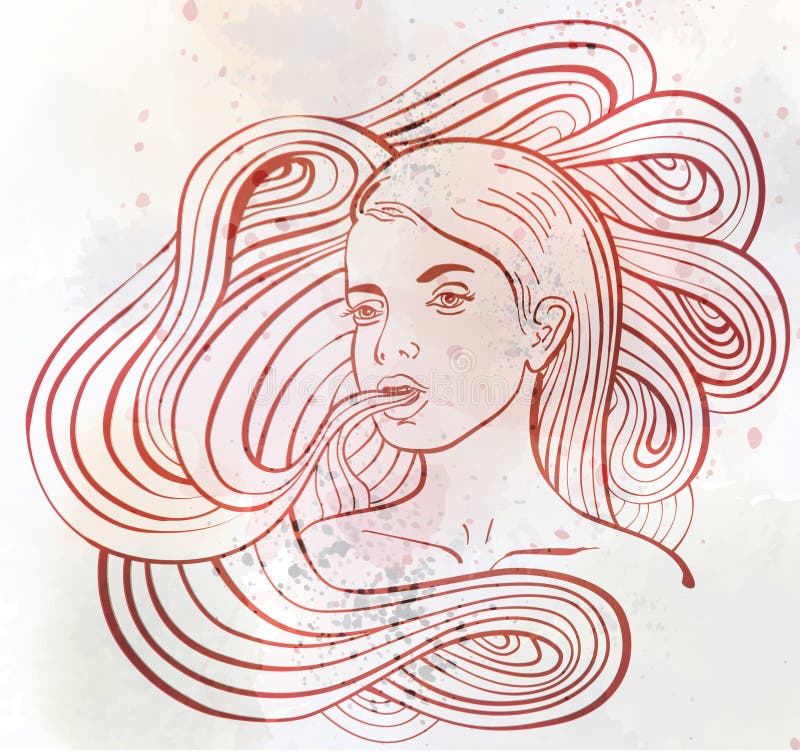 Hot Girl with Marijuana Leafs Stock Illustration - Illustration of ...