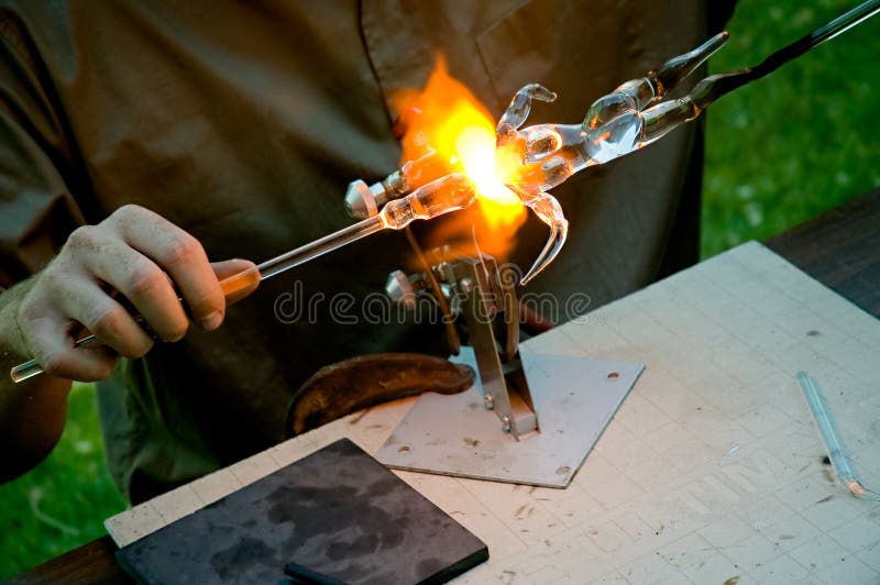 Hot Glass stock image. Image of trade, yellow, skill, beauty - 5343731