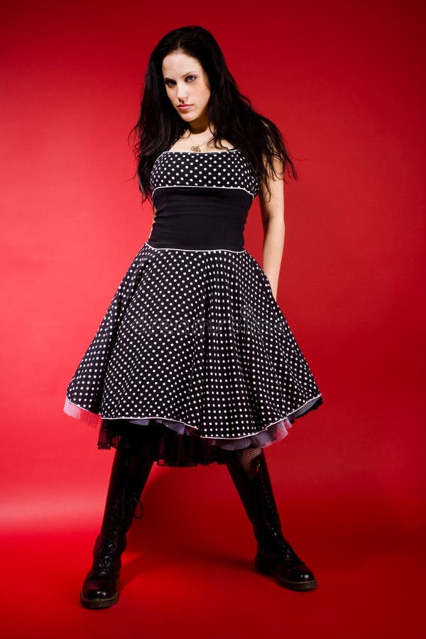 Hot gothic girl stock photo. Image of attractive, expression - 4015702