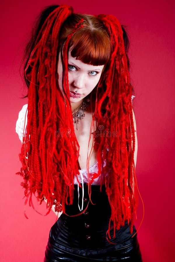 Hot gothic girl stock image. Image of plaid, girl, gothic - 4015979