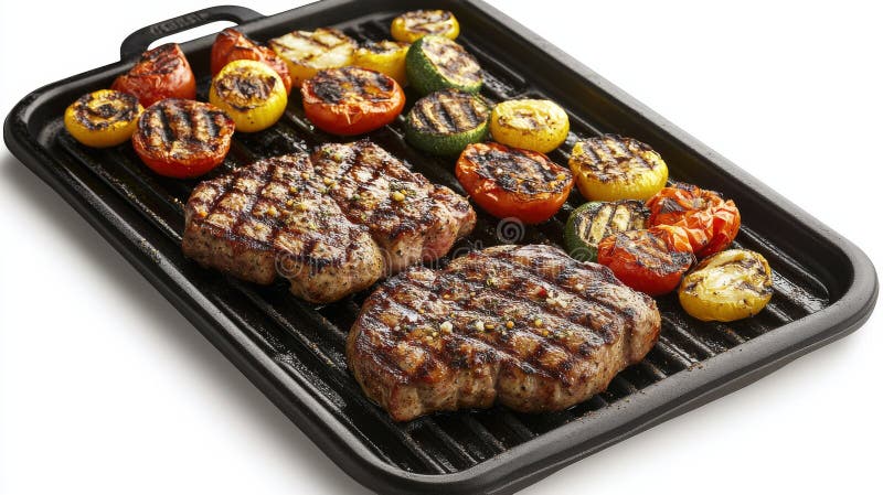 The Hot Grill Displays a Culinary Delight, Featuring an Array of ...